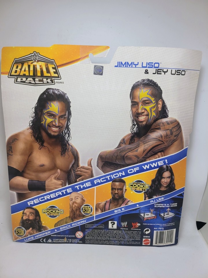 WWE Mattel Wrestling Battle Pack Series 28 Jimmy & Jey USO Action ...