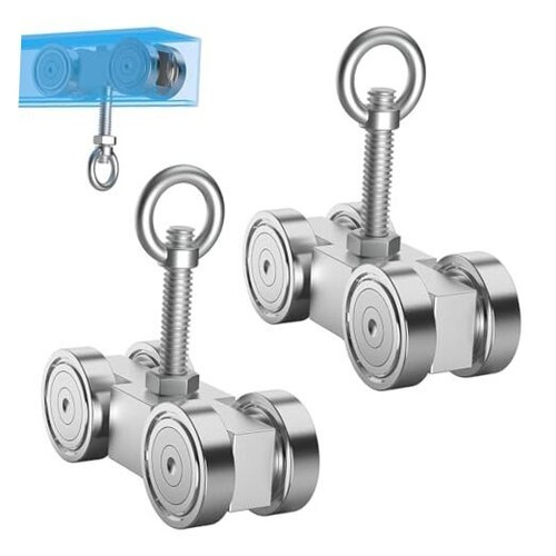 4 Wheel Trolley Assembly Rollers Trolley - Silent M10 Bolt and Silver-2 ...