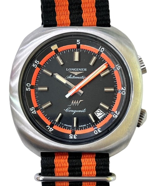 Longines ULTRA-CHRON Black/Orange Men's Watch - 8593-1 for sale online ...