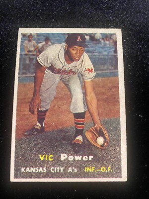 1957 TOPPS BASEBALL #167 - VIC POWER - K.C. ATHLETICS - EXC -NMT | eBay