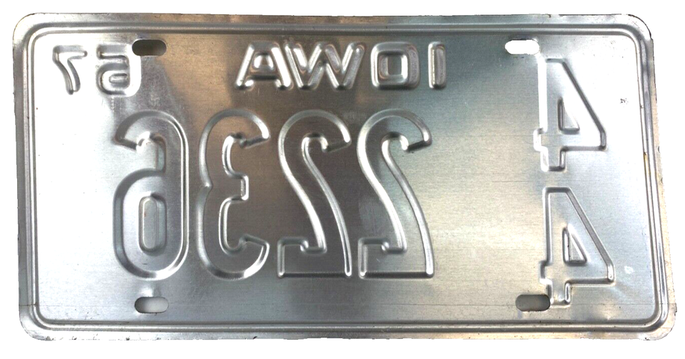Iowa 1967 Old License Plate Auto Henry Co Garage Man Cave Wall Decor ...
