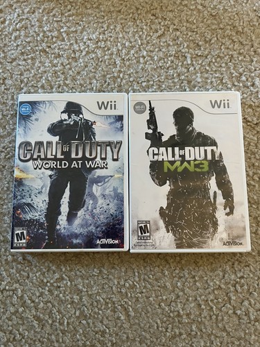 Nintendo Wii Call of Duty: World at War & Modern Warfare 3 Complete CIB ...