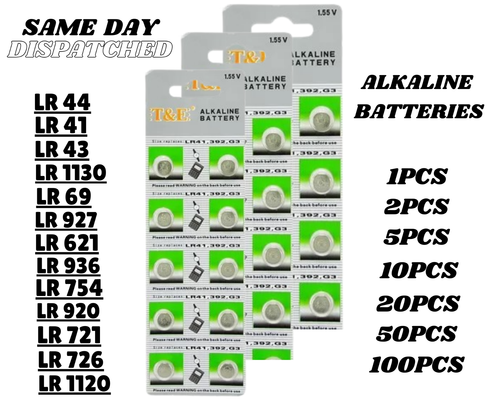 LR44, LR41, LR1130, LR43, LR936, LR754 1.5v Battery Button Batteries ...