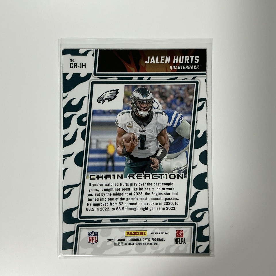 2023 Donruss Optic Jalen Hurts Chain Reaction Silver Philadelphia ...