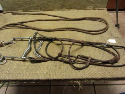 RARE Vintage Rolled Leather Bridle & Simco Bit Horse Harness 10656 | eBay