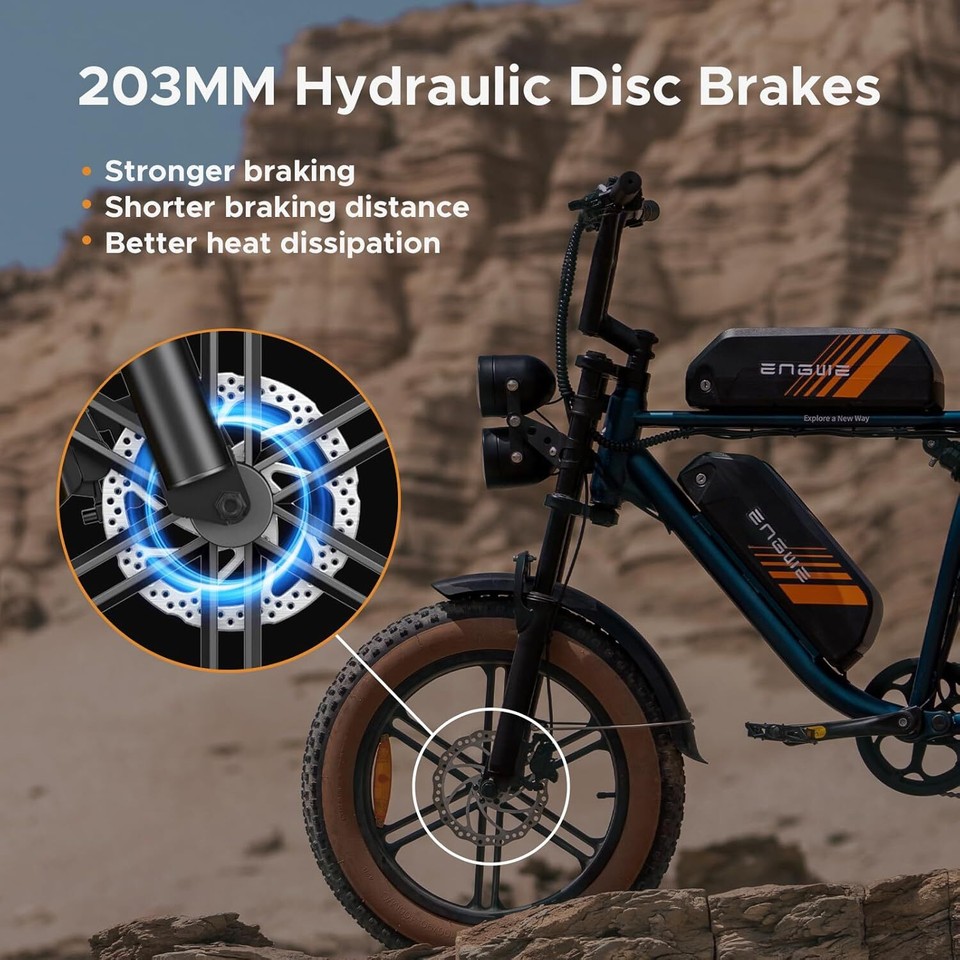 ENGWE M20 2.0 1200W Peak 80 miles Range Full Suspension E-bike | eBay