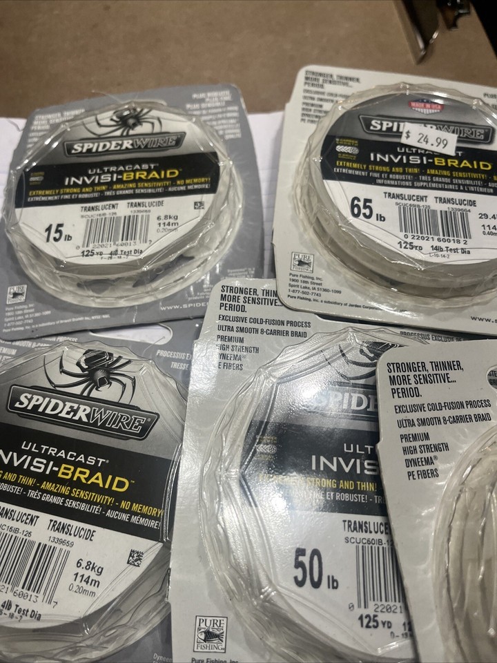 8 Packs Of Spider wire Braided Line | eBay