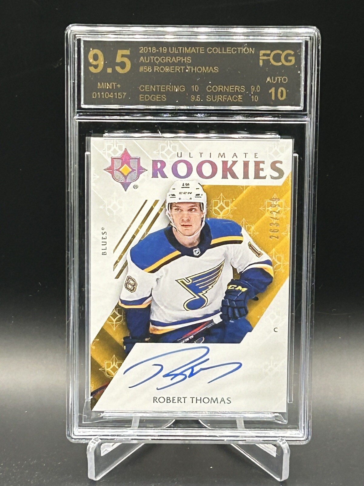 Robert Thomas RC Auto 263/299 💎 2018-19 UD Ultimate Collection Rookies ...