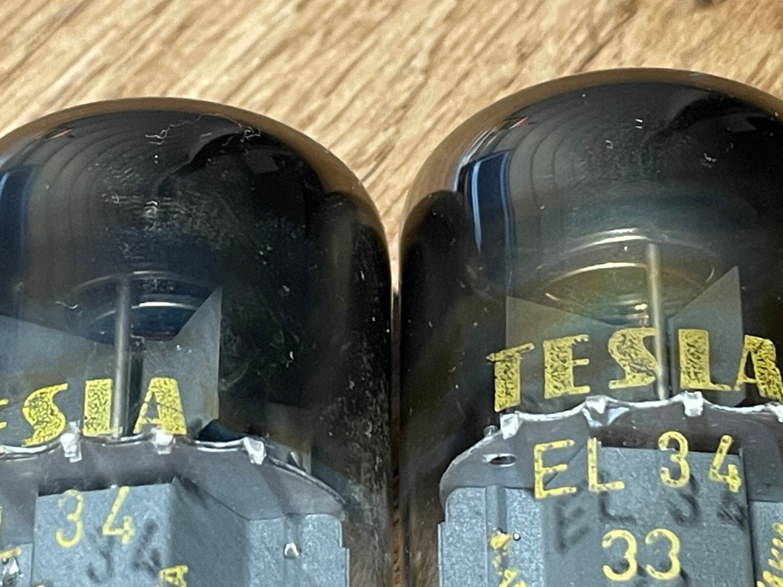 FOUR GOOD TESLA EL34 = 6CA7 PENTODE VACUUM AMPLIFIER OUTPUT TUBES OO ...