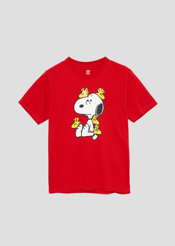 Graniph PEANUTS Snoopy et Woodstock Friends T-shirt Rouge Japon JP ...