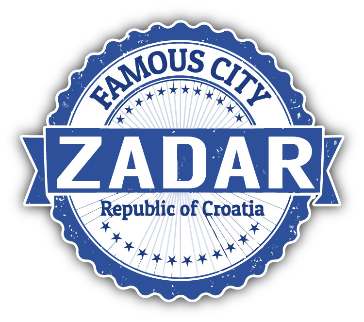 Zadar City Croatia Grunge Travel Stamp Car Bumper Sticker Decal 5" x 4 ...