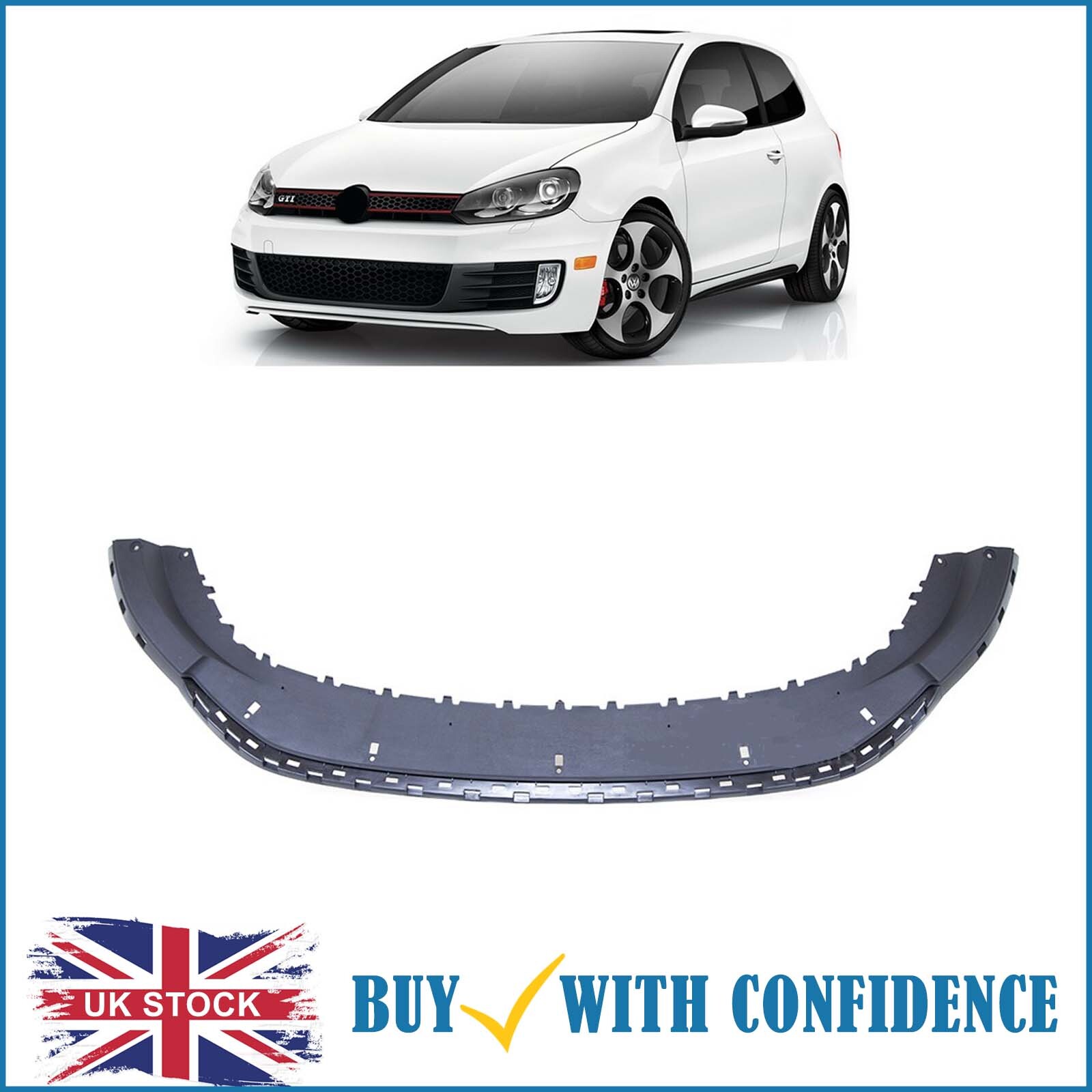 VW Golf Mk6 Front Bumper Lower Spoiler Gti/Gtd Models 2009-2013 UK ...
