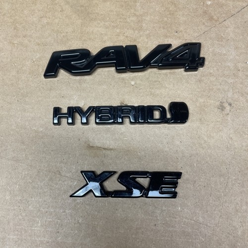 19 20 21 22 23 TOYOTA RAV4 XSE HYBRID REAR BLACK EMBLEM LOGO BADGE SET ...