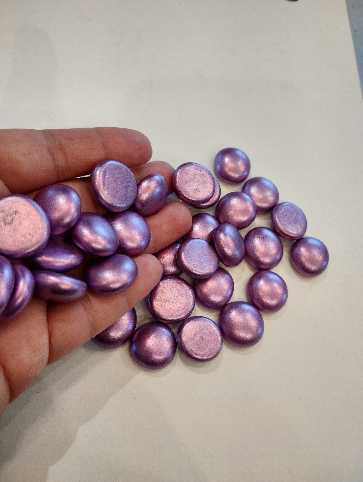 300 x PINK METALLIC Glass Pebbles Stones Gems Nuggets Wedding Events ...