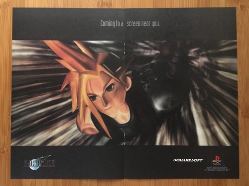 1997 Final Fantasy VII 7 PS1 Vintage Print Ad/Poster Official Cloud ...