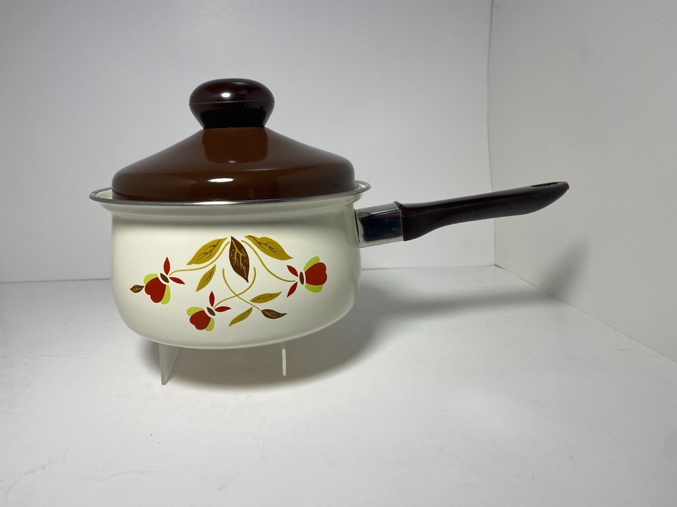 Vintage Hall China Autumn Leaf Porcelain-clad steel cookware set | eBay