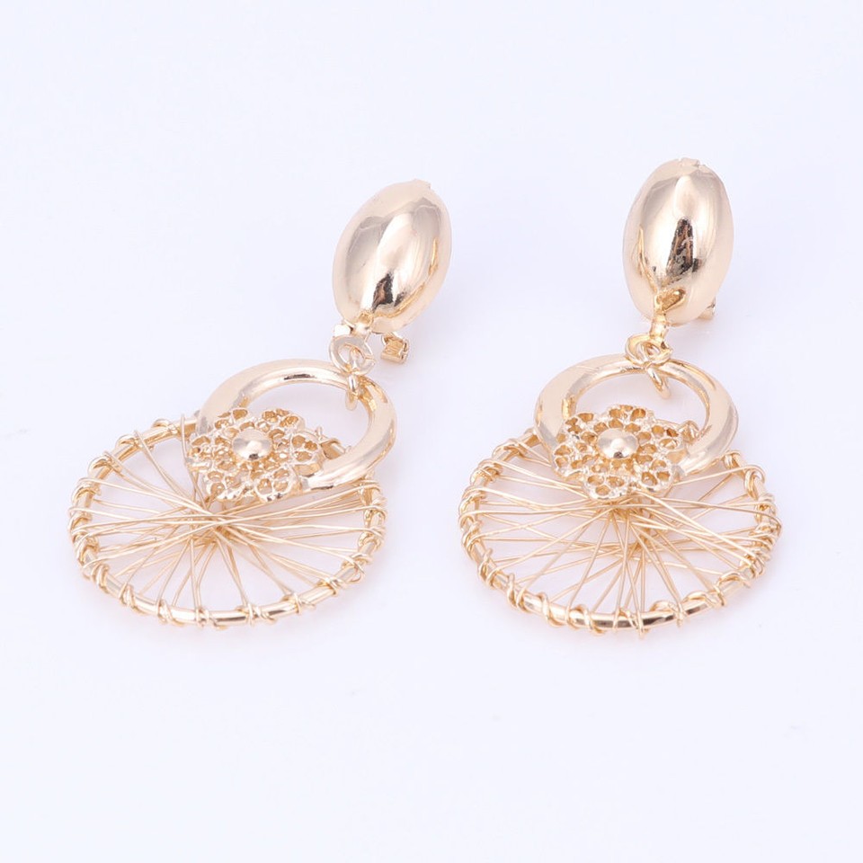 Gold Plated Spoke Wheel on a Ring with Thick Box Chain 4 pieces Jewelry ...