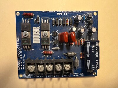 Moose Products, Inc. MPI-11 Electronic Siren Driver Module 12 volt DC ...