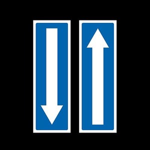 Arrow Up/Down Plastic Sign, Sticker - All Sizes & Materials - Direction ...