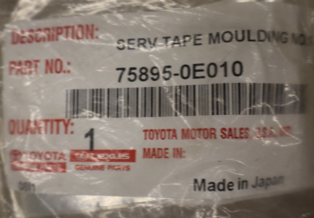 NEW OEM 2014-2019 TOYOTA HIGHLANDER FRONT SIDE RETAINER FILM 75895 ...