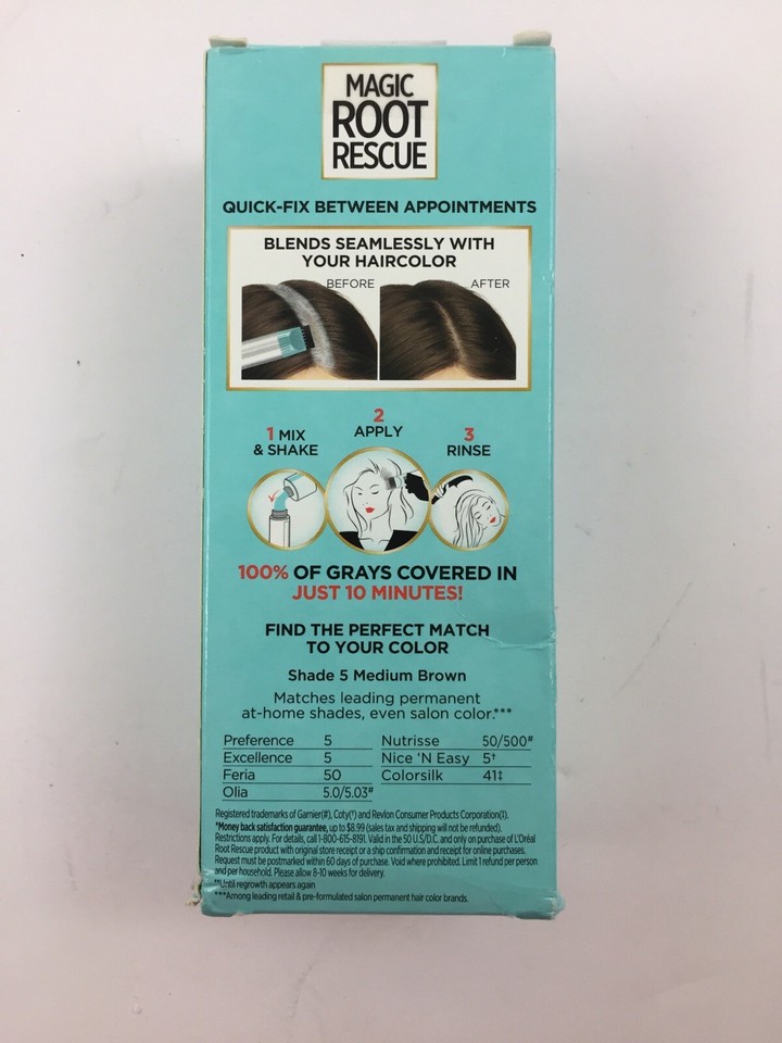 L'Oreal Magic Root Rescue Root Hair Coloring Kit 5 Medium Brown A210 | eBay