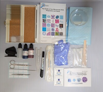 Microscope Slide Accessory Science Kit - tools, Methylene blue, Eosin Y ...