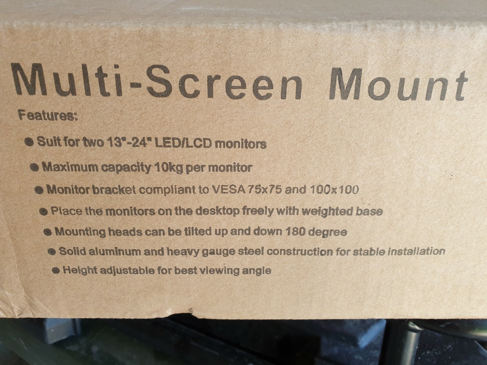 Halter Freestanding DualTwo LCD Monitor Desk Stand Holds Monitors up to ...