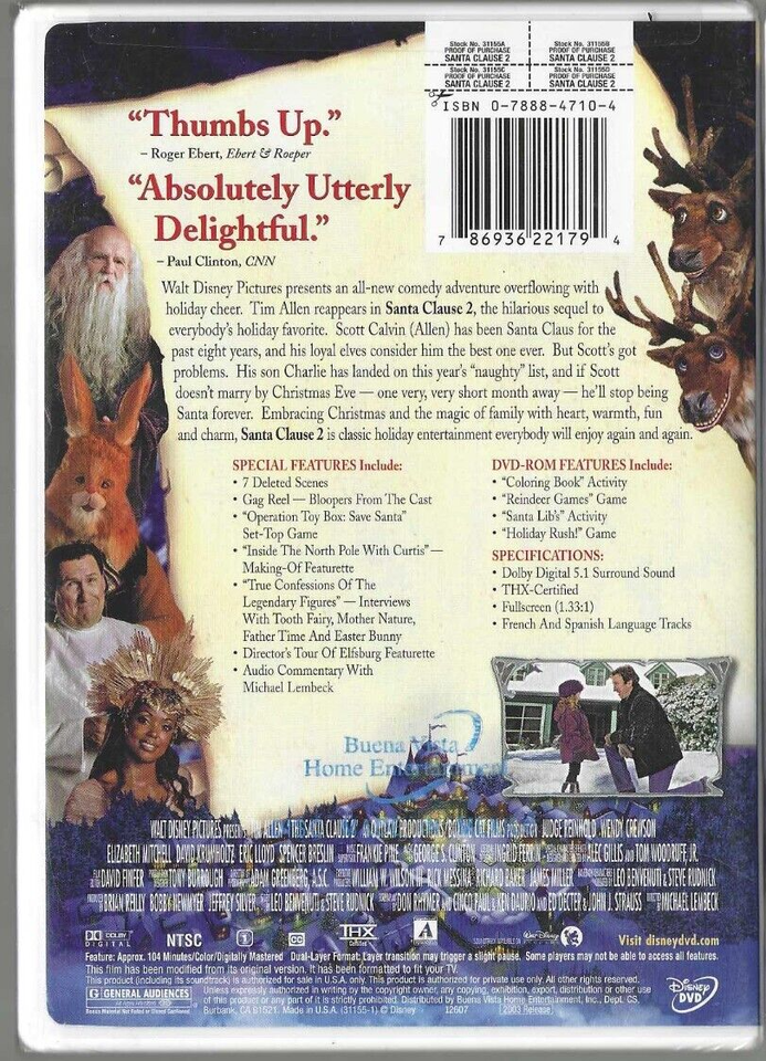 Disney Santa Clause 2 Tim Allen NEW DVD | eBay