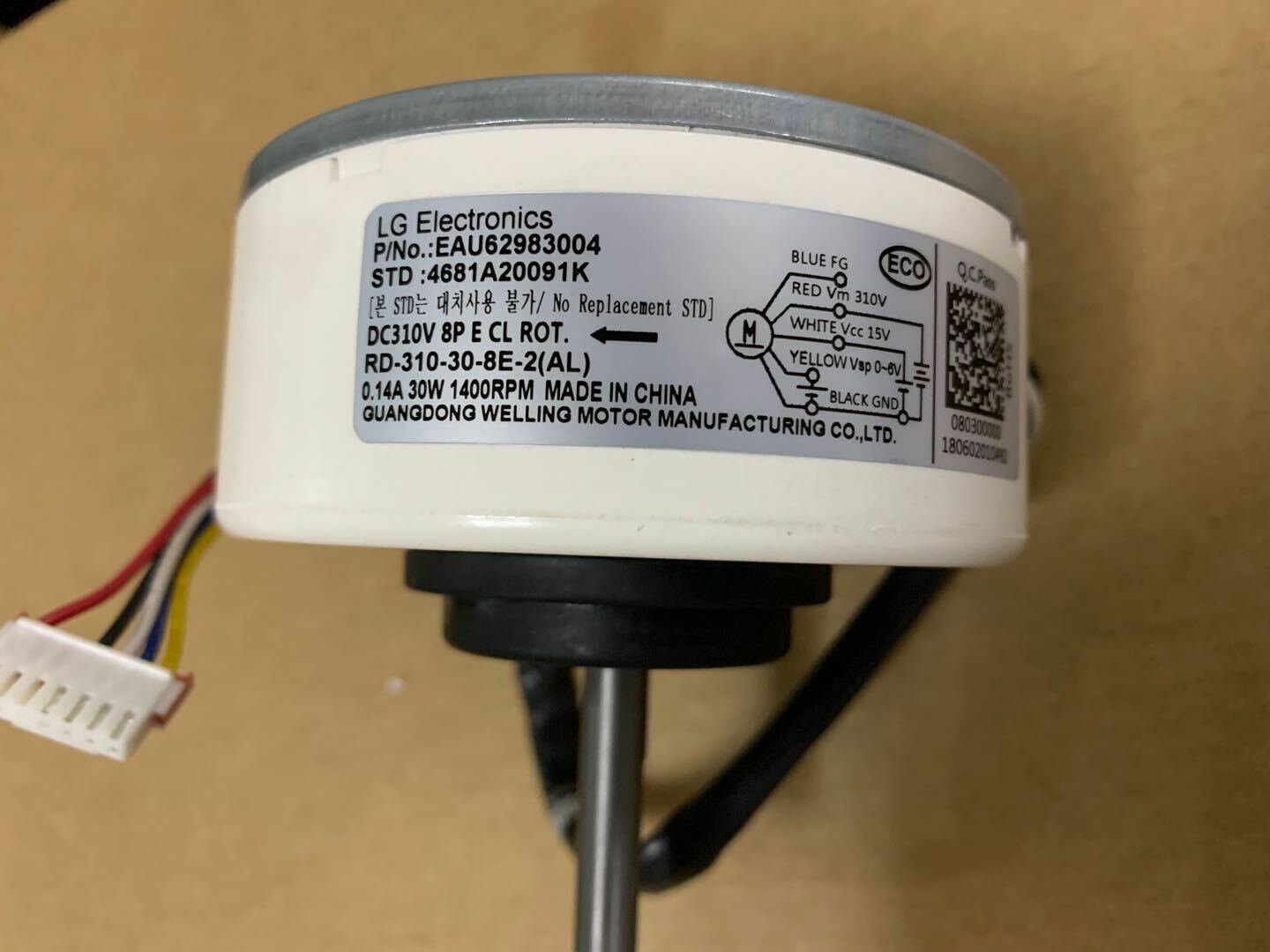 LG SIC-37CVJ-F130-3 4681A20091K Inverter air conditioner DC motor fan # ...