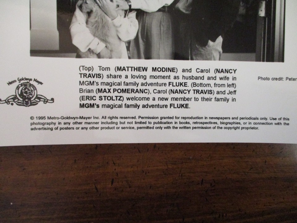 Max Pomeranc/Nancy Travis/Eric Stoltz/Matthew Modine(FLUKE)1995 8 x 10 ...