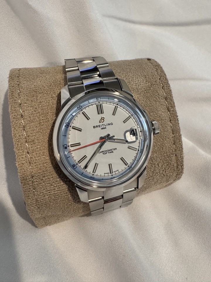 Breitling Top Time B31 38 MM Automatic White dial on bracelet *New ...
