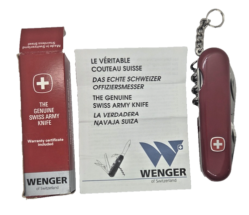 Wenger Delemont Swiss Army Knife Red Multi-Tool Corkscrew Bottle Opener ...