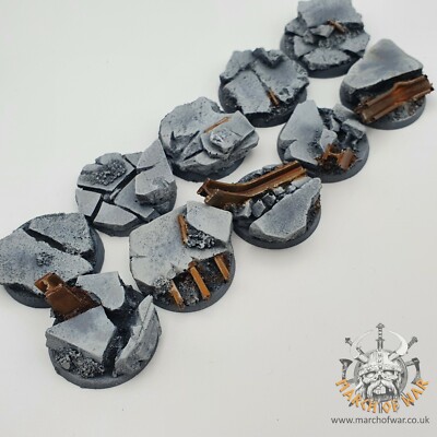 32mm resin Urban Rubble bases, horus heresy space marines chaos. March ...
