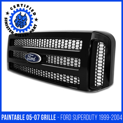 Ford Paintable 05-07 Super Duty/Excursion Grille For 99-04 f250 F350 ...
