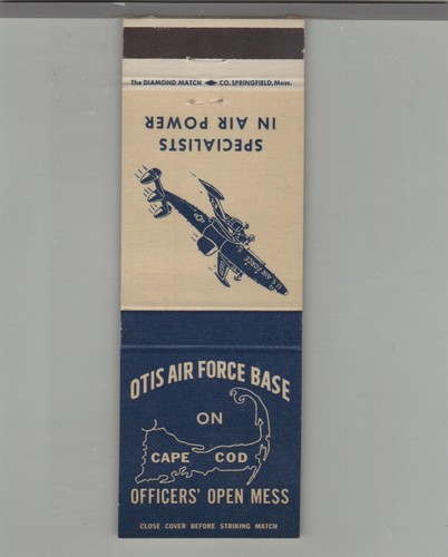 Matchbook Cover Otis Air Force Base Officers' Open Mess Falmouth, MA | eBay