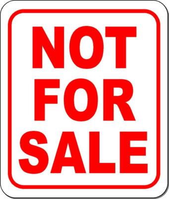 NOT FOR SALE Outdoor Metal sign | eBay