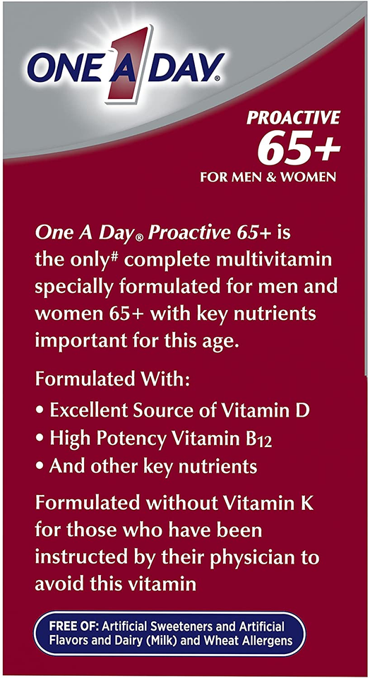 ONE a DAY Proactive 65+, Mens & Womens Multivitamin, Supplement with ...