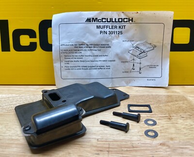 NOS OEM McCulloch Muffler Kit Pro Mac 605 610 650 TB 3.7 PN 301125 (B ...