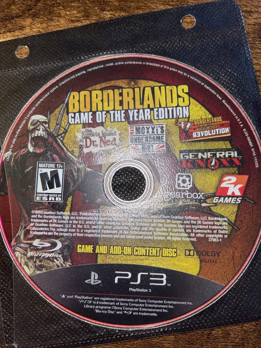 Borderlands Game Of The Year Edition Ps3