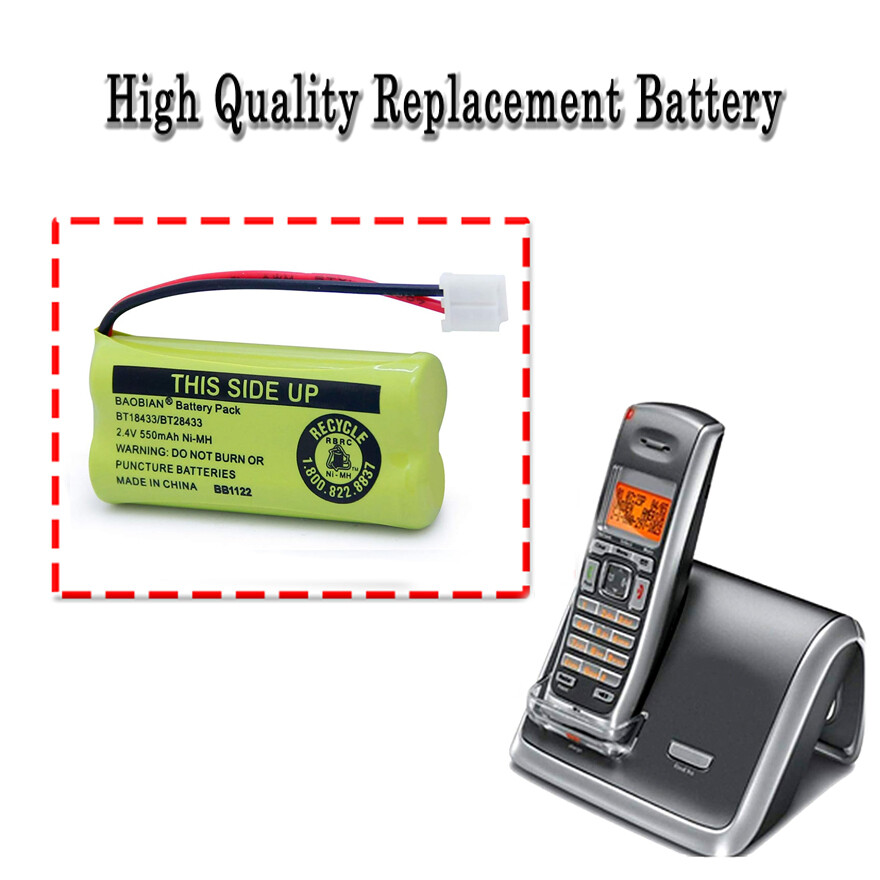 BT18433 / BT28433 Battery Pack 2.4V 500mAh Ni-MH for Vtech Cordless ...
