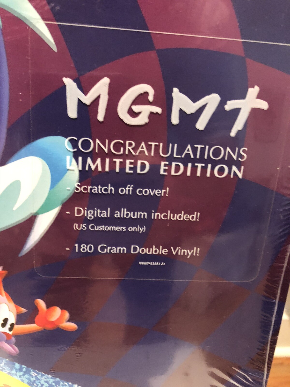 MGMT ~ Congratulations ~ Limited Edition scratch off cover 180 gram ...
