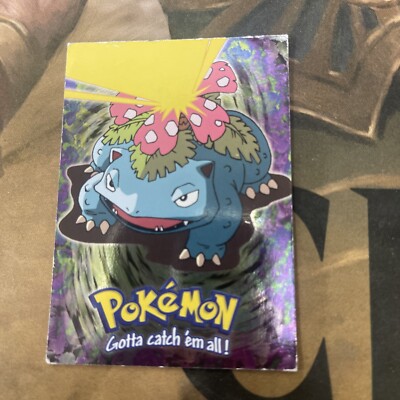 1999 Topps Pokémon First Movie Blue logo Venusaur #3 Rainbow Foil E3 of ...