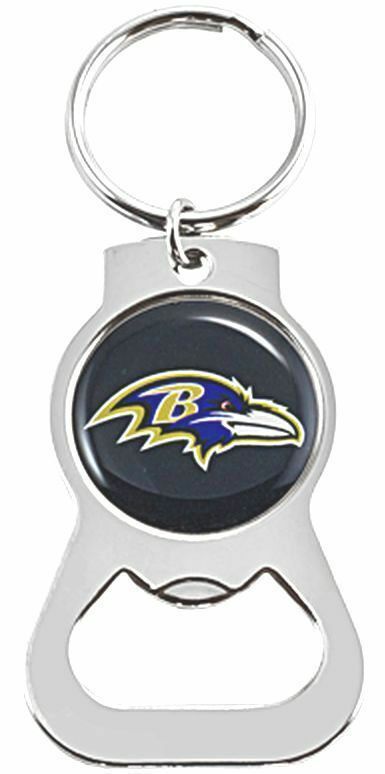 BALTIMORE RAVENS STAINLESS STEEL BOTTLE-OPENER KEY TAG CHAIN RING #04 ...