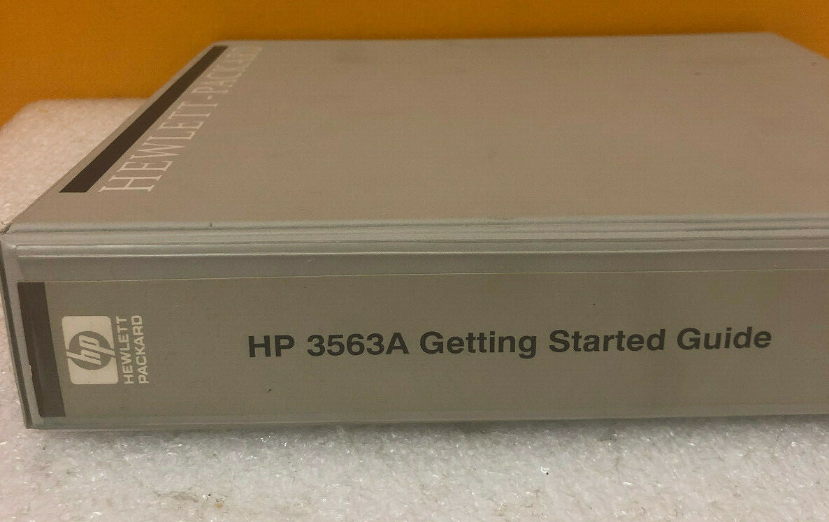 HP 03563-90005 3563A Control Systems Analyzer Programming Manual | eBay