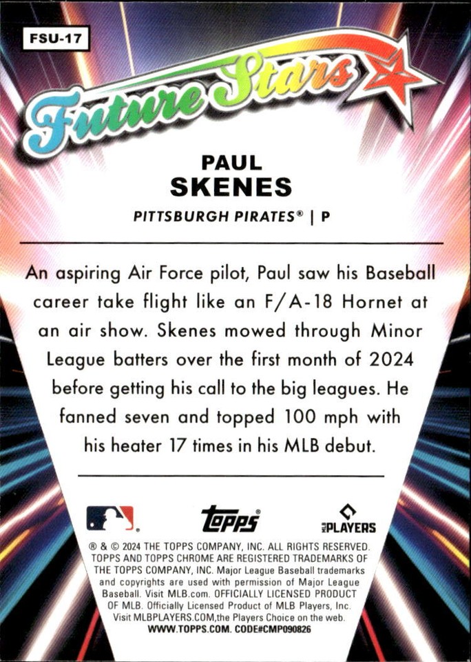 2024 Topps Chrome Update #FSU-17 Paul Skenes Future Stars | eBay
