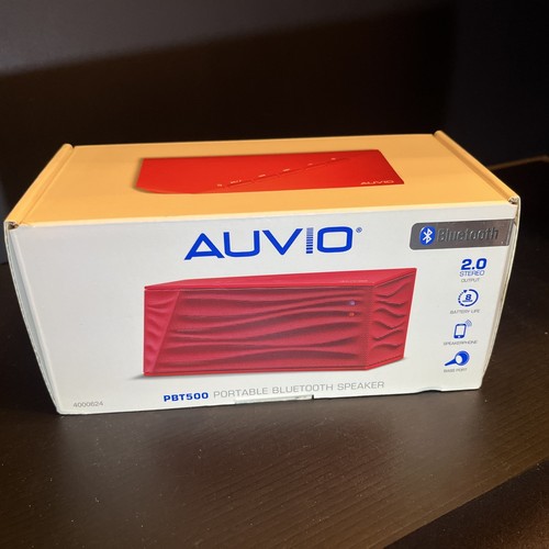 Auvio Portable Bluetooth Speaker PBT500 Red New In Box | eBay