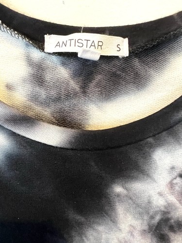 Antistar Short Sleeve Black & White Tie Dye Soft Comfy Bodycon Dress ...