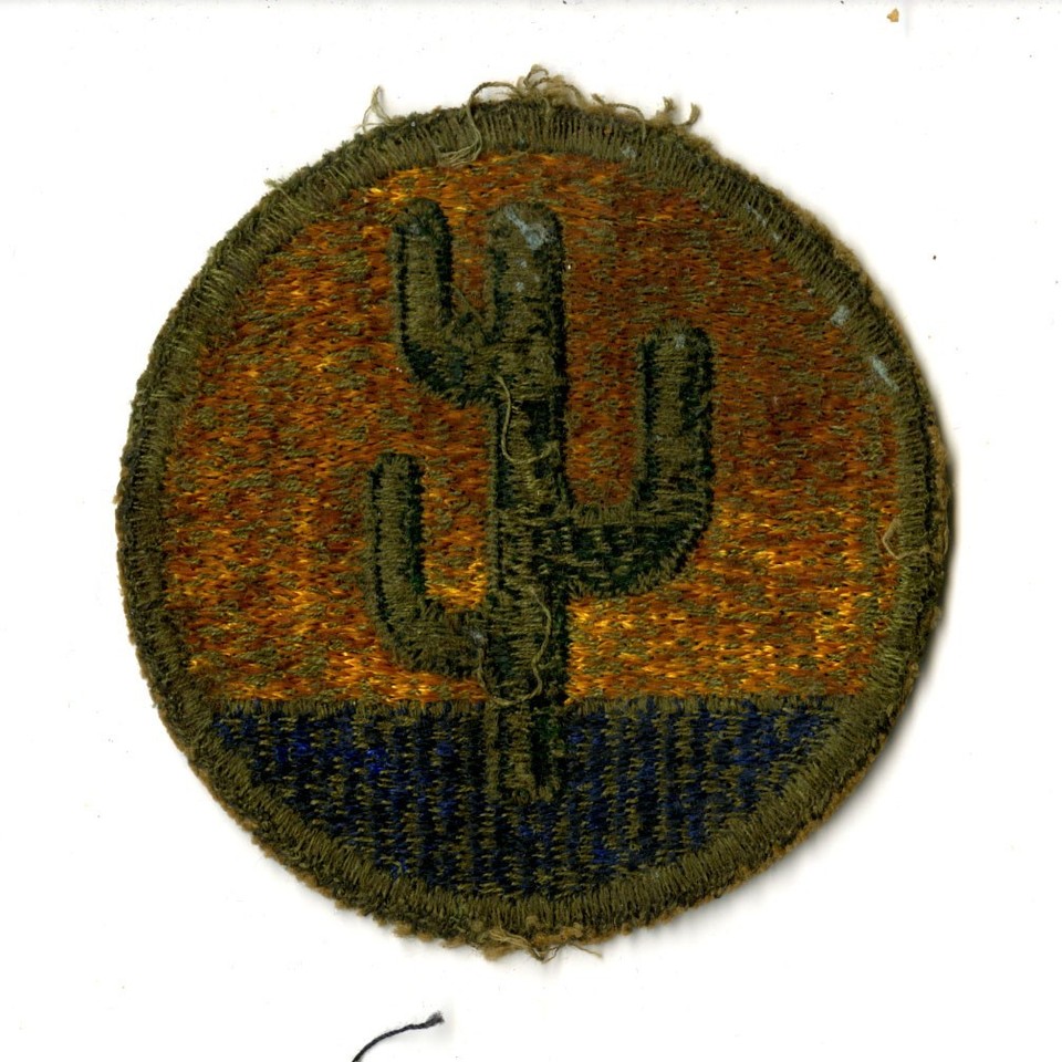 103rd Infantry Division Green Back Patch WWII Vintage OD Border Europe ...