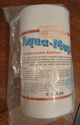 Dissolvable Stabilizer Aqua Magic 8" x 25 yds embroidery directions ...