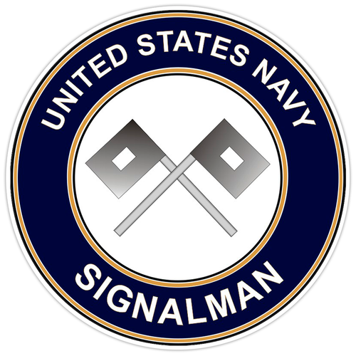 U.S. Navy Signalman Bumper Sticker Military Vinyl Soldier Decal 5" | eBay